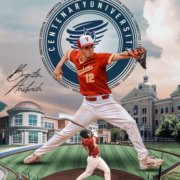 Commitment Graphic, Custom College Graphic, College Commit, College ...