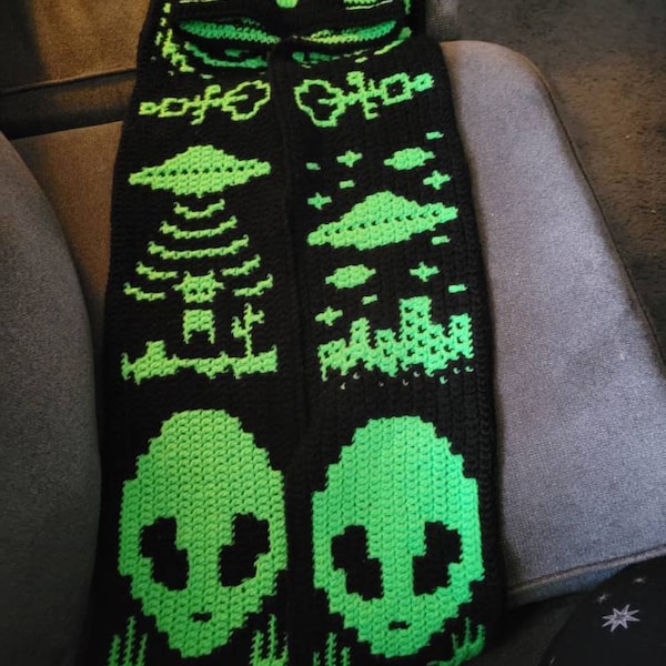 Sos Scarfmania Aliens! Mosaic Crochet Pattern Collection - Etsy
