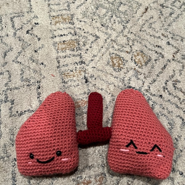 Anatomical Lungs Crochet Pattern! PATTERN ONLY Instant DOWNLOAD ...