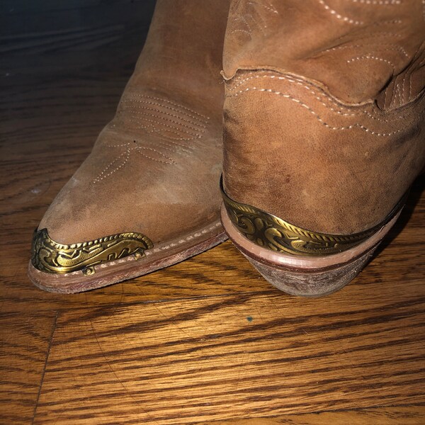 Cowboy Western Boot Tips Toe Plates for Pointy Toed Boots One Pair (2 ...