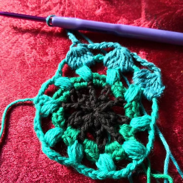 Mushroom Fairy Ring Granny Square Crochet Pattern - PDF Instructions - Etsy