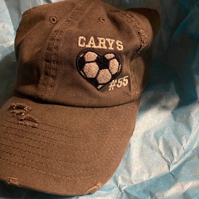 Football Cheerleading Hat Distressed Baseball Cap OR Ponytail Hat ...