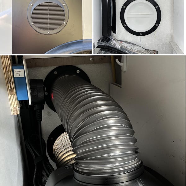 Full Vent Assembly for Ecoflow Wave 2 Including Reducing Adapters ...