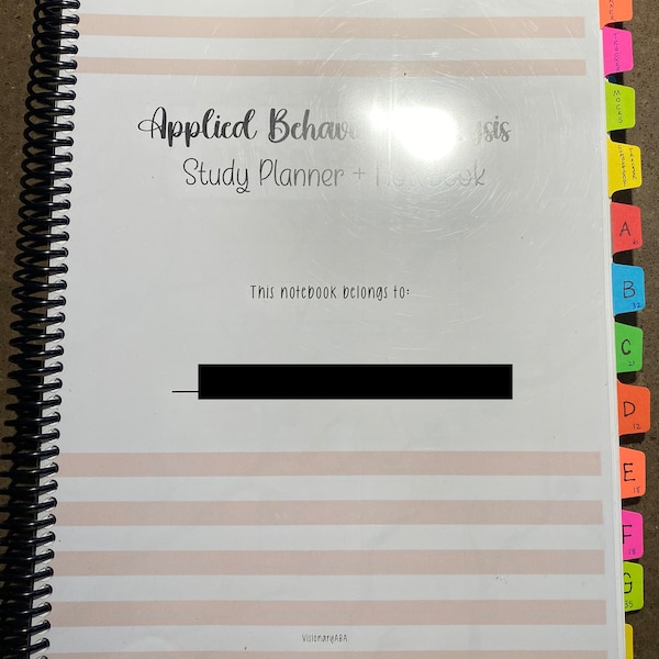Printable BCBA Planner | BCBA Notebook | BCBA Data Notebook Letter Size ...