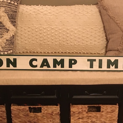 ON CAMP TIME Sign Shabby Primitive Painted Wooden Wood - Etsy