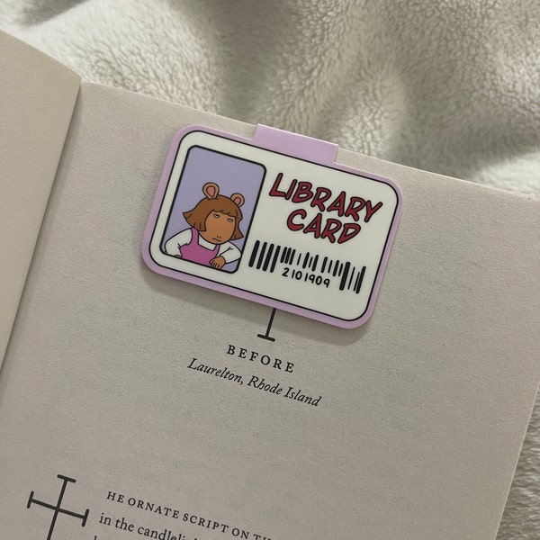 DW - Book Club - Arthur - Library Card - Gifts for Librarian - Double ...