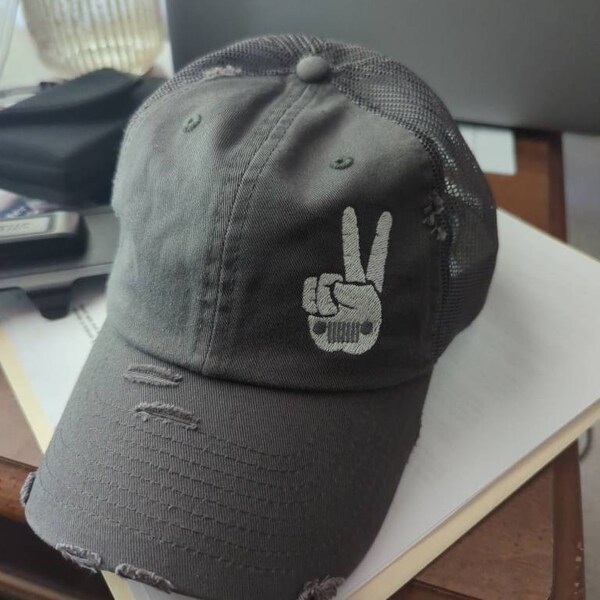 The Wave Hat | Distressed Baseball Cap OR Ponytail Hat | Wave With ...