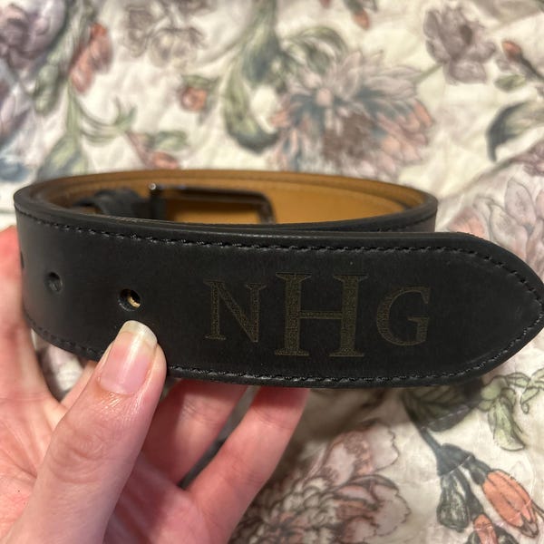 Custom Leather Belt for Men, Engraved Leather Belt, Personalized ...