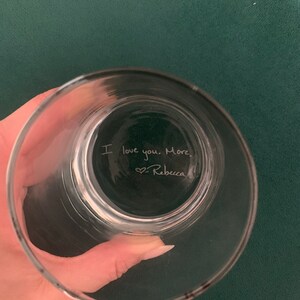 Personalized Handwriting Whiskey Glass Engrave Your Handwritten Message ...