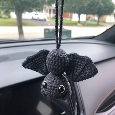 Goth Car Accessory Bat Plush Rear View Mirror Accessory for - Etsy
