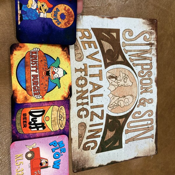 Vintage Simpsons Full Color Coasters - Etsy