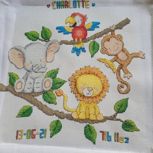 Jungle Animal Baby Sampler Cross Stitch Pattern / Lucie Heaton Cross ...