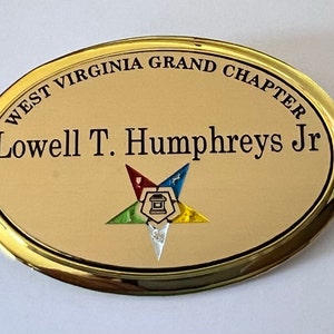 R.A.M. Officer or Members Over the Pocket Name Badge Style W/changeable ...