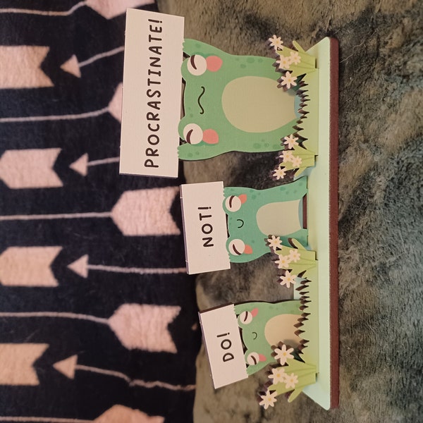 Do Not Procrastinate Frogs Desk Companion - Happy Frogs Animals Cute ...