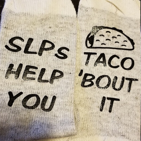 Funny Socks - Novelty Socks - SLP Gift Idea - Speech Therapist Gift ...