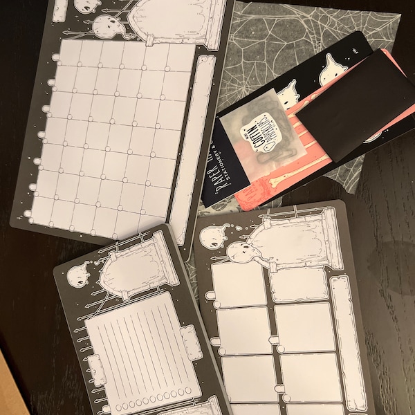 Graveyard Haunts Planner Notepads - Tear-away Calendar - Tombstones and ...