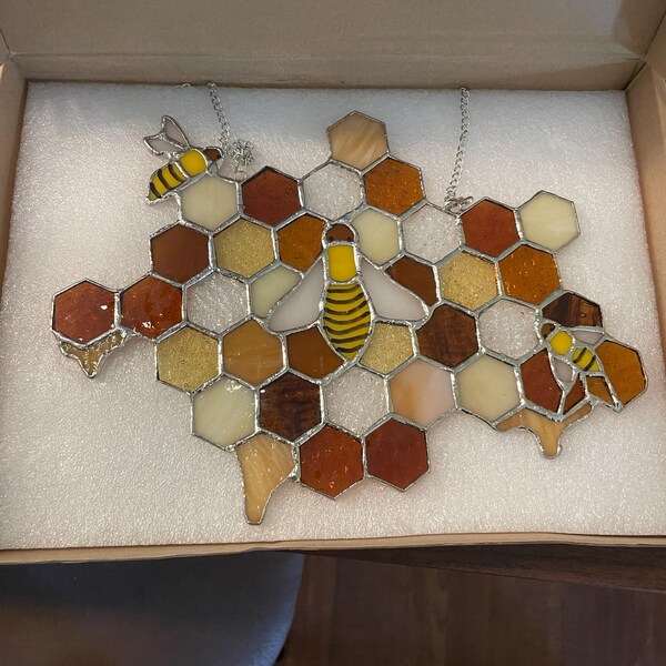 Hummingbird Stained Glass Window Hanging100% Handmade Window Decor ...