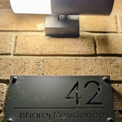 House Wall Plaques UK Luxe A4 Precision Laser Cut Acrylic House Number ...