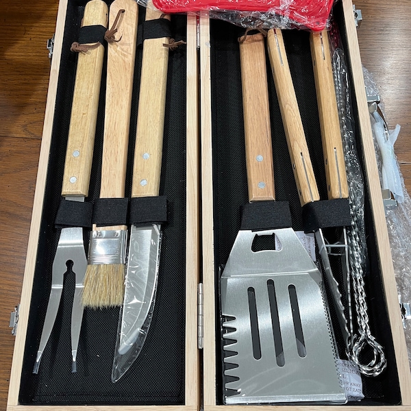 Custom Bbq Set, Grill Set, Bbq Grilling Set, Bbq Set, Tool Set ...