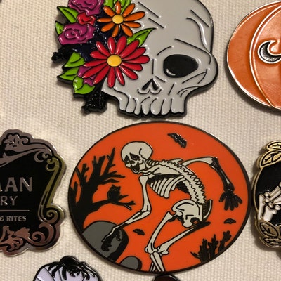 Dancing Skeleton Enamel Pin - Etsy