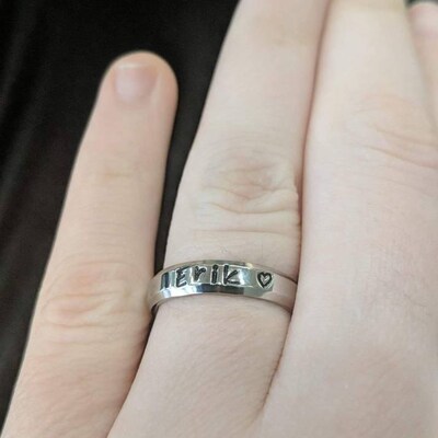 Personalized Name Ring/custom Mom Ring/little Girl Ring/girl Name Ring ...