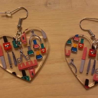 Custom Earrings: Personalized Laser Cut Acrylic Earrings, Unique ...