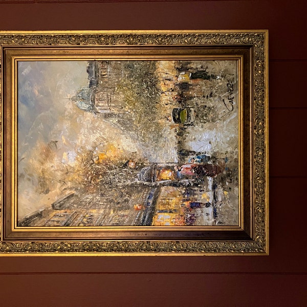 Gold Framed Oil on Canvas by Morgan, Summer Beach Children, Gorgeous ...