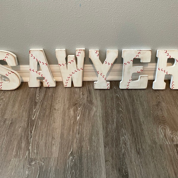 Vintage Baseball Name, Baseball Letters, Personalized Baseball Name ...