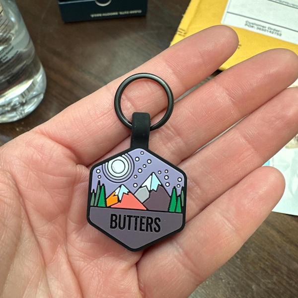 Gotags Silent Dog Tag With Design, Personalized Engraved Silicone Dog ...