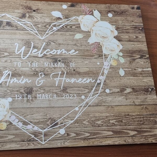 Rustic Wedding Welcome Sign - Etsy UK