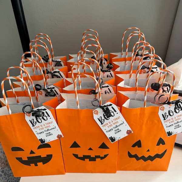 Halloween Favor Tags, Boo Gift Tags, Trick or Treat Favor Tags, Treat ...