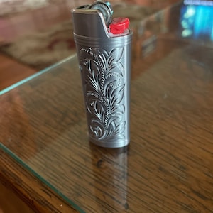 Premium Blank Lighter Cover / Sleeve / Case Silver, With Top Notch ...