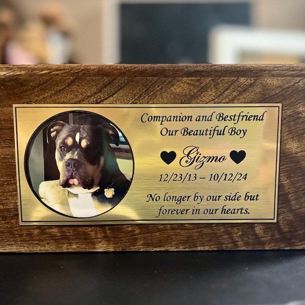 Engraved Pet Loss Poem Plate Frame Plates 3" Square Many Choices or ...