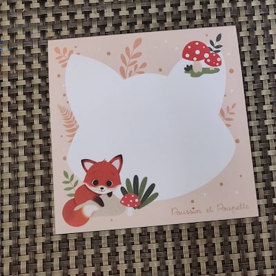 Squirrel Square Notepad Cute Notepad Kawaii Notepad Winter - Etsy
