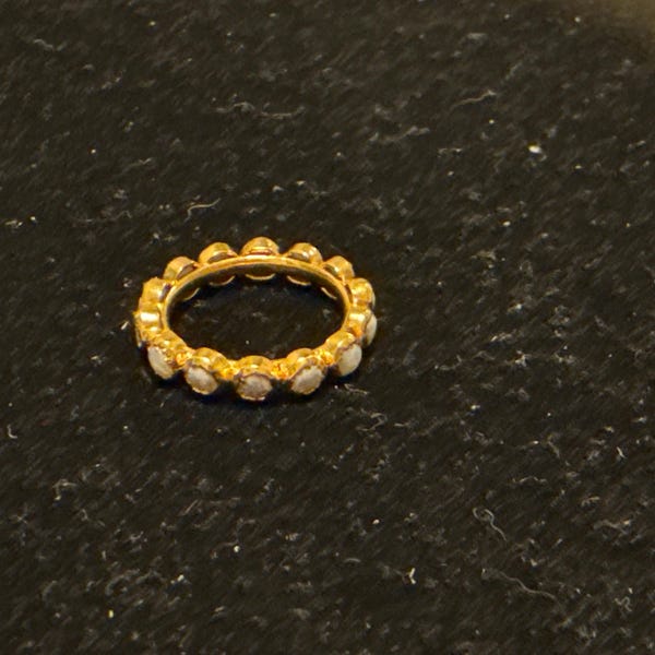 Natural Freshwater Pearl Eternity Band \ Gemstone Ring \ Channel ...