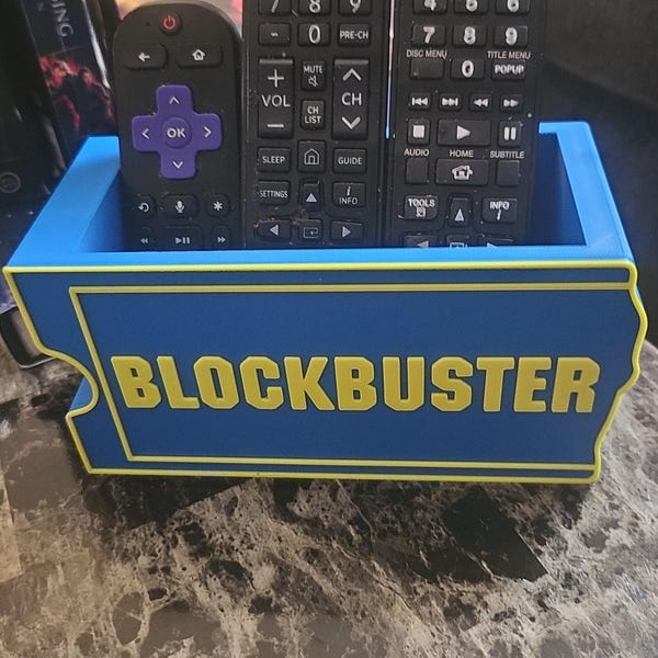 Blockbuster Logo Remote Holder – Retro Movie Night Desk & Couch ...