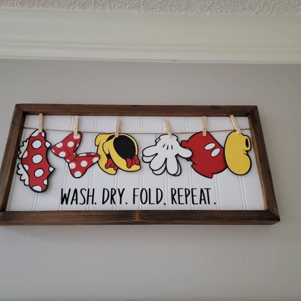Mickey Laundry Sign | Disney Laundry Sign| Custom Disney Laundry Sign ...
