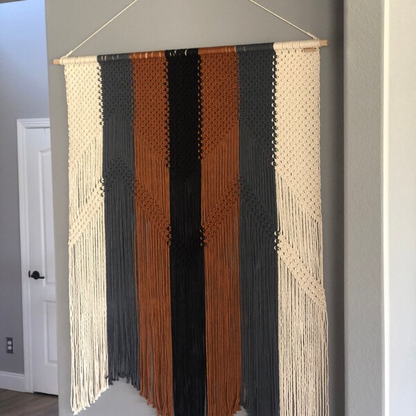 Tall Rustic Fiber Art Arch Jute Wall Hanging, Rope Arch Sculpture, Tall ...