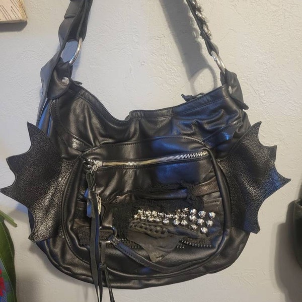 Green Bag Leather Hobo Bag Fringe Goth Designer Purse Sweet Smoke Bags ...