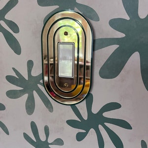 SET OF TWO / Choose Your Colors Art Deco Light Switch Cover / Reverse ...