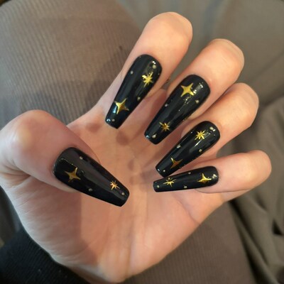 Y2k Silver Punk Nails /japanese Nails /custom Press on Nails/ Hand Made ...