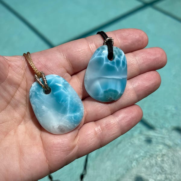 Stunning Super Blue Larimar Art Slab With Copper,aaa Larimar,raw ...