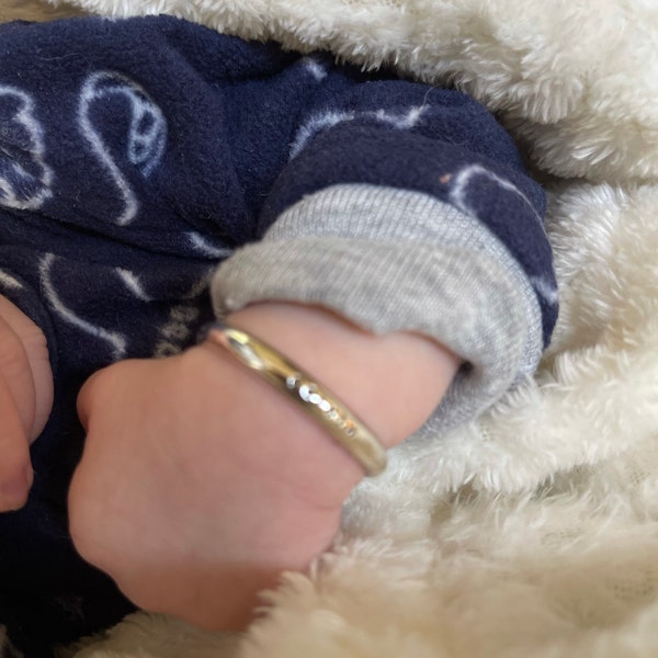 Baby, Toddler or Child's Sterling Silver Personalized Handstamped Cuff ...