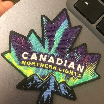 Canadian Northern Lights Iron on Patch Embroidered Sew on - Etsy
