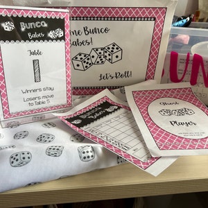 Bunco Banner for Valentine's Day Valentine's Day Bunco Printable Bunco ...