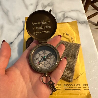 Christmas Gift, Engraved Compass, Fathers Day, Men's Gift, Wedding Gift ...