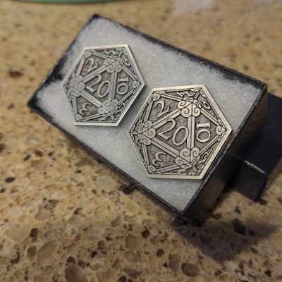 D20 Cufflinks Dungeons and Dragons Geek Wedding D&D Cuff Links - Etsy