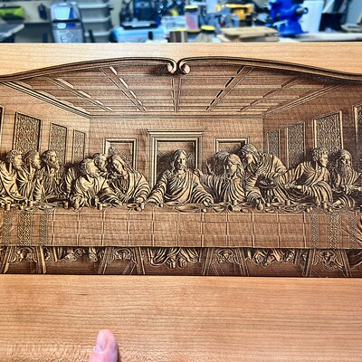 Digital Design File Last Supper Framed 1 Glowforge Laser Ready Engrave ...
