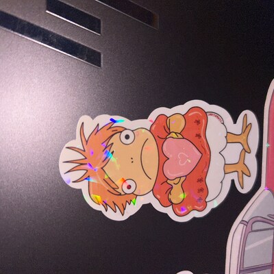 Ponyo Heart Studio Ghibli Stickers Cute Sparkle Holographic Sticker ...