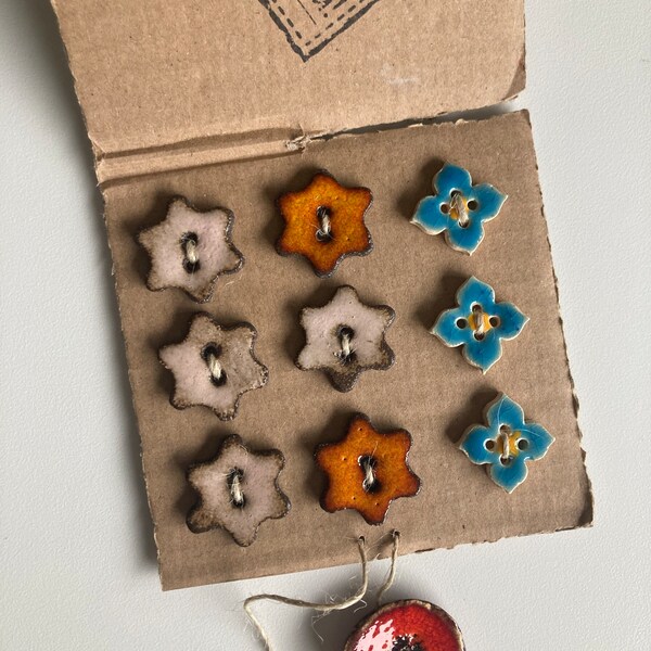 Large Ceramic Handmade Fish Buttons, Pottery Buttons Big Fish, Unique ...